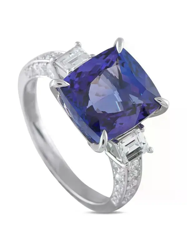 LB EXCLUSIVE Platinum Tanzanite And Diamond Ring