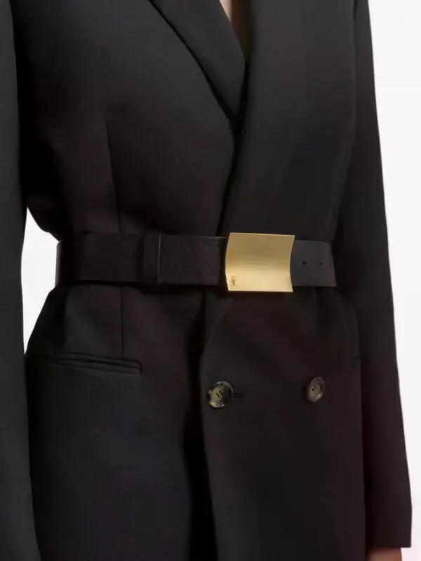 Alberta Ferretti Square Buckle Belt - Black
