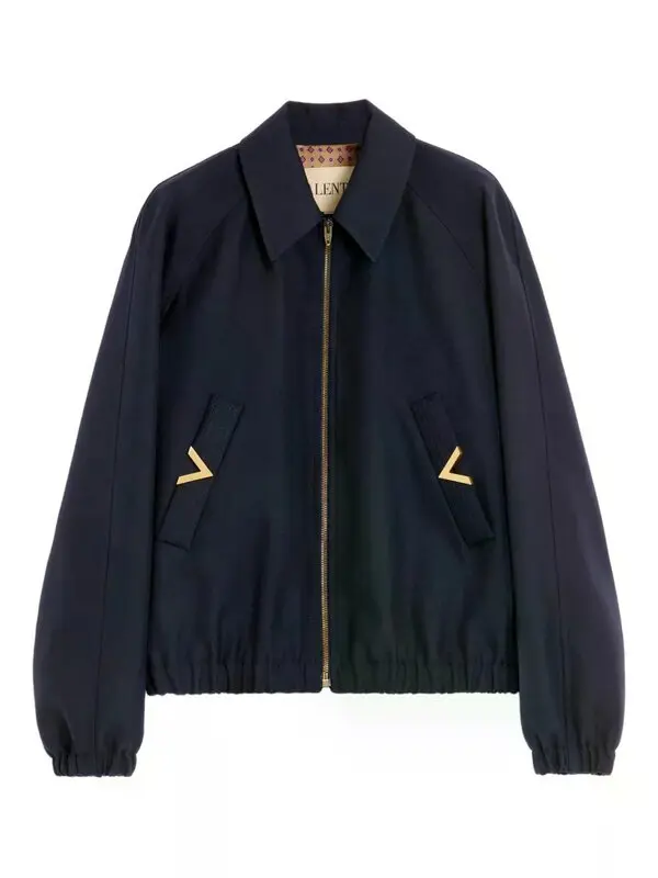 Valentino Garavani Vgold Pocket Bomber Jacket - Blue