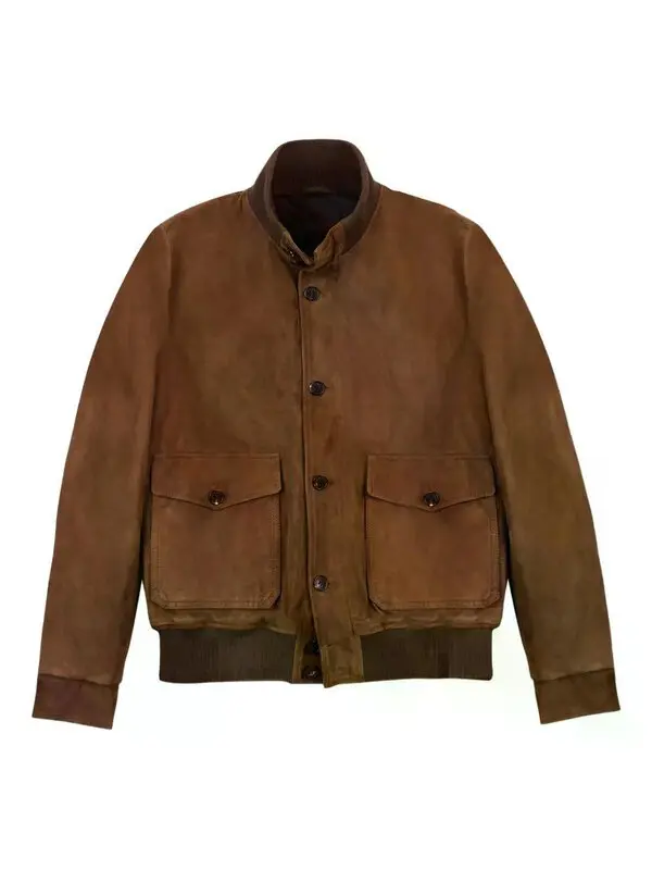 SLOWEAR Suede Bomber Jacket