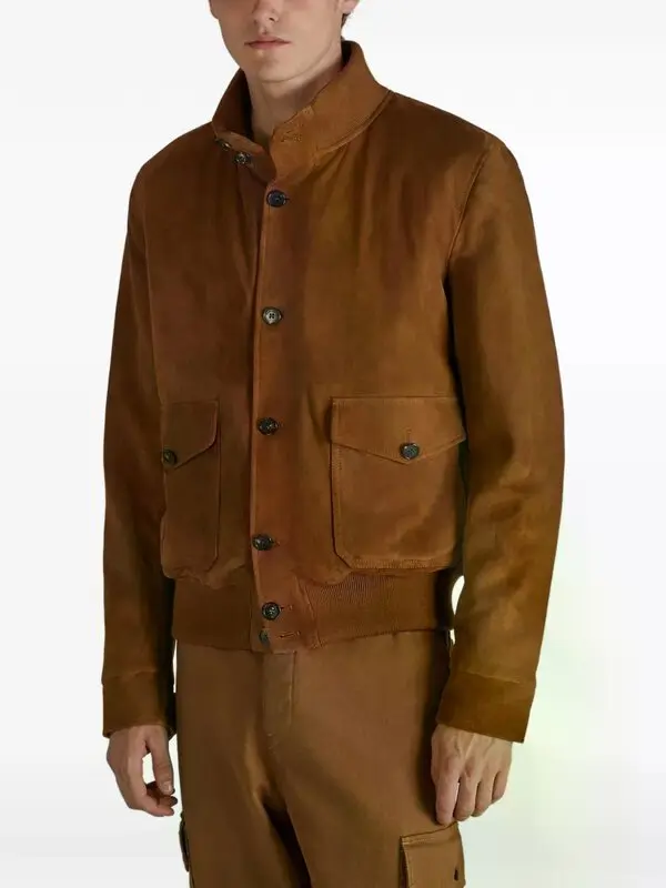 SLOWEAR Suede Bomber Jacket