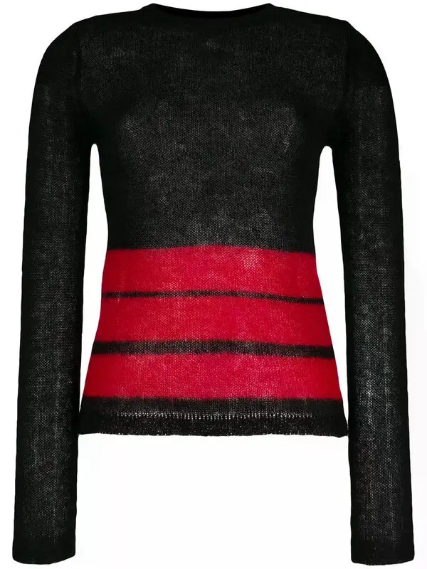 JEAN PAUL GAULTIER Mohair-wool Blend Striped Jumper