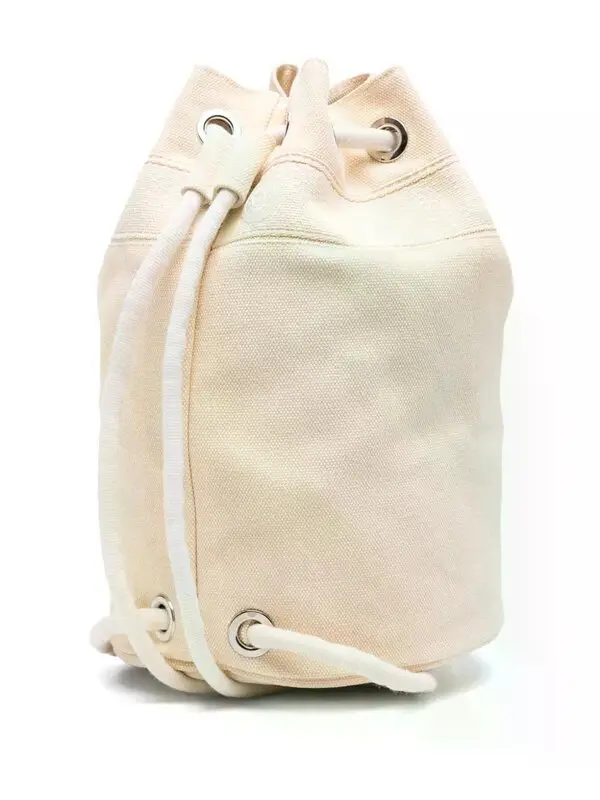 Hermès Ecru Cotton Canvas Bucket Bag - Neutrals