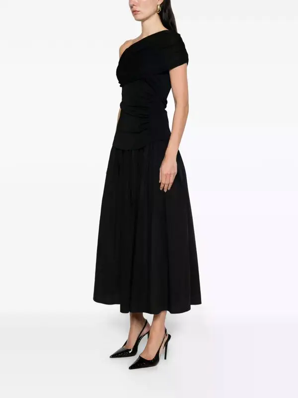 SELF-PORTRAIT Draped Midi Dress
