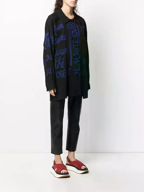 JC DE CASTELBAJAC 1980s Handwriting Print Shirt
