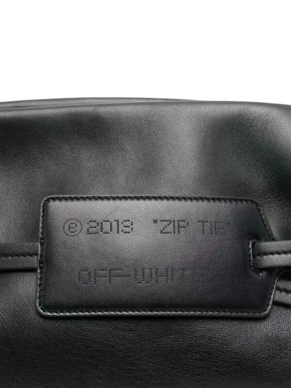 Off-White Zip Tie Clutch Bag - Black