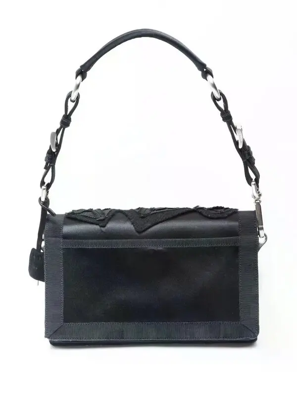 Prada Satin Bead-embroidered Shoulder Bag