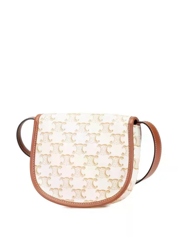 Celine Mini Triomphe Coated Canvas Besace Crossbody Bag