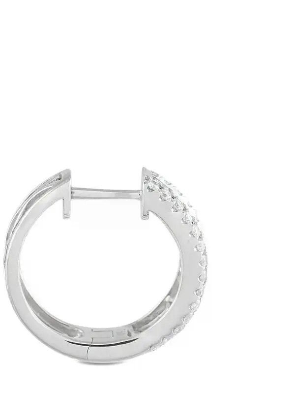 LB EXCLUSIVE 18k White Gold Diamond Hoop Earrings