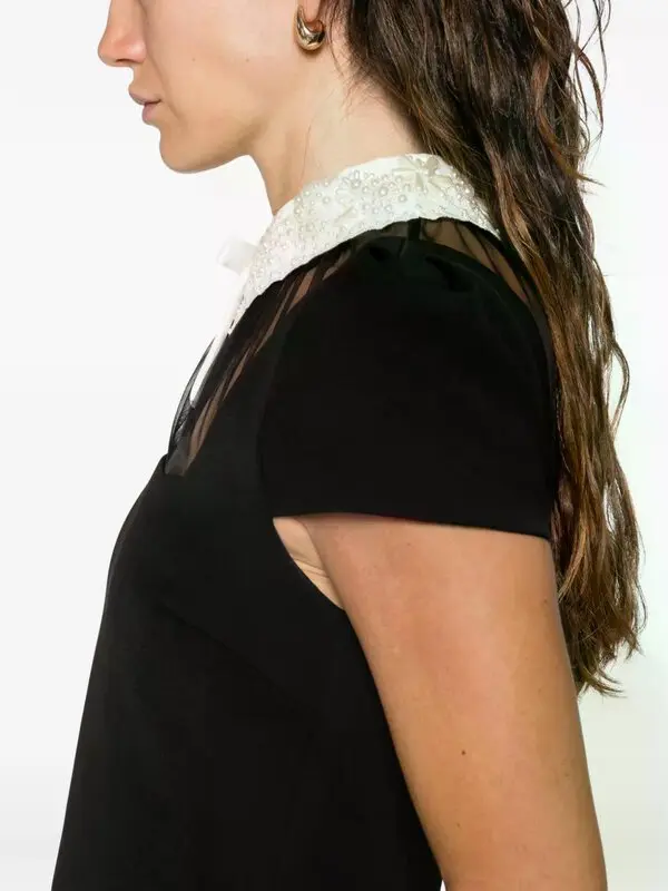 SELF-PORTRAIT Beaded Collar Mini Dress
