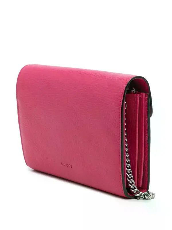 Gucci 2016-2025 Mini Leather Dionysus Wallet On Chain Crossbody Bag - Pink