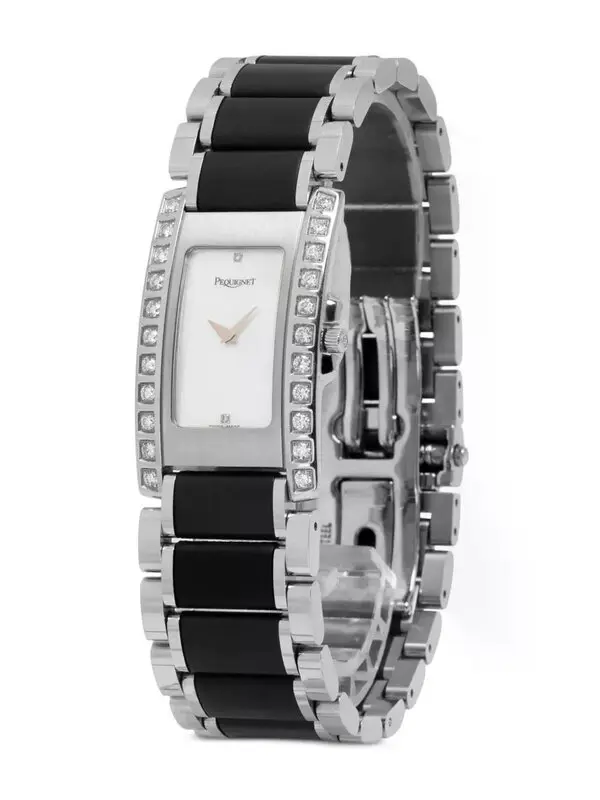 PEQUIGNET Moorea Triomphe 24mm Stainless Steel And Diamond Watch
