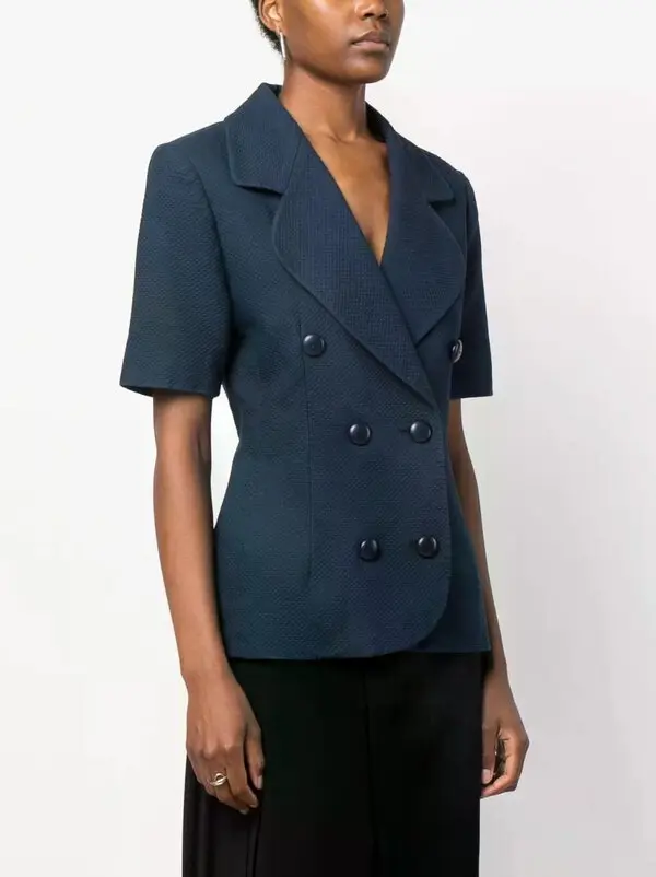 Givenchy 1990 Short-sleeved Double-breasted Blazer