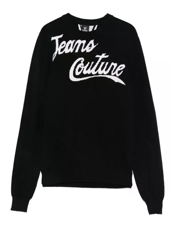 Versace Round Neck Long Sleeve Sweater