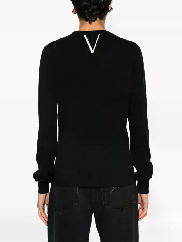 Versace Round Neck Long Sleeve Sweater