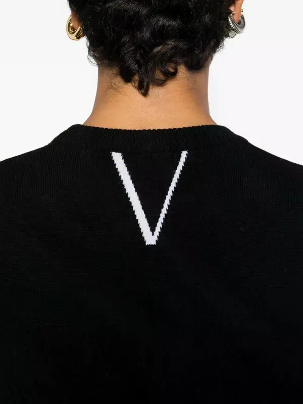 Versace Round Neck Long Sleeve Sweater