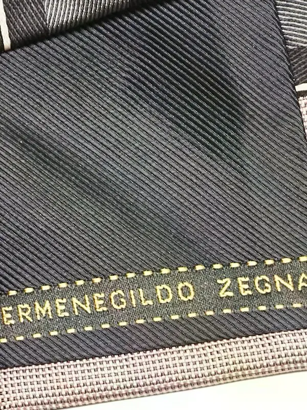 Ermenegildo Zegna Striped Silk Tie - Grey