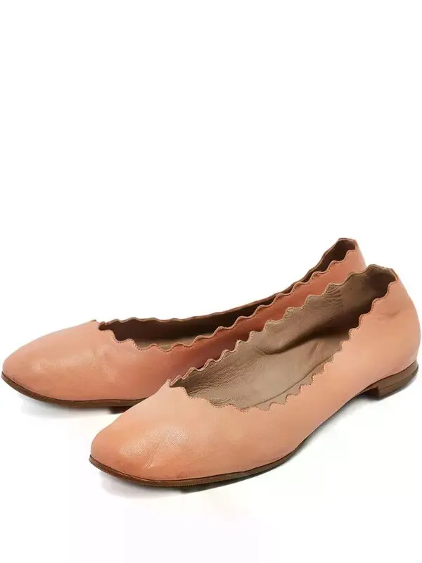 Chloé Lauren Leather Ballet Flats - Pink