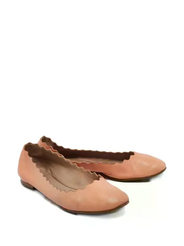 Chloé Lauren Leather Ballet Flats - Pink