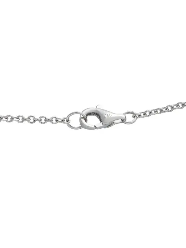 LB EXCLUSIVE 18k White Gold Diamond Station Necklace - Silver