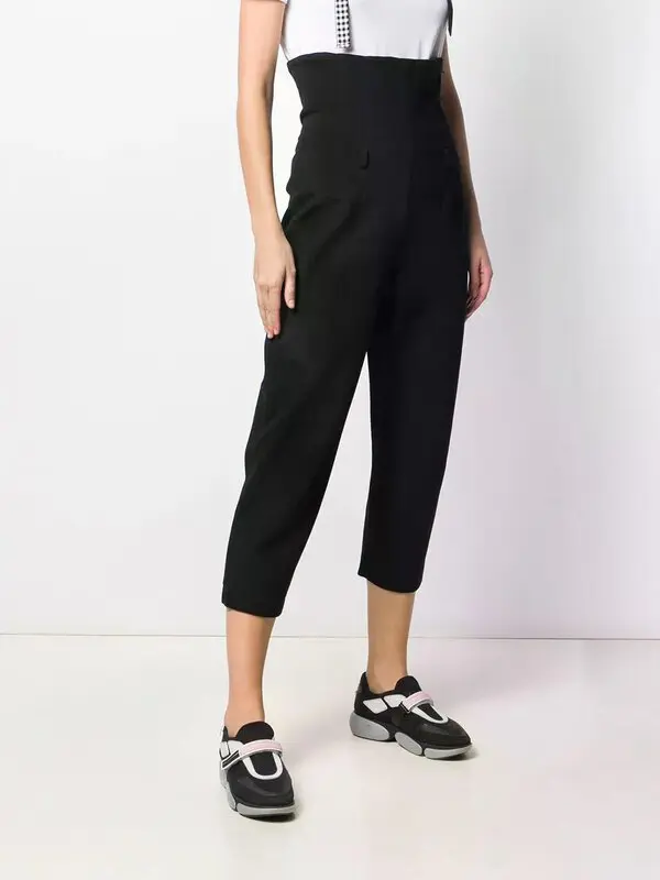 Comme Des Garçons 1989 High-rise Cropped Trousers