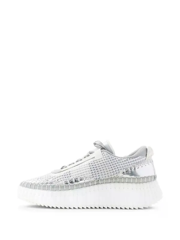 Chloé Platform Lace-up Trainers - Grey