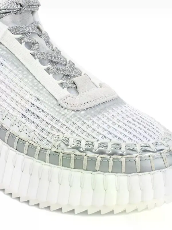 Chloé Platform Lace-up Trainers - Grey