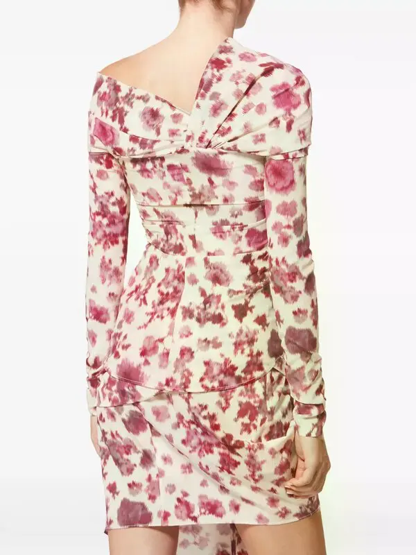 Isabel Marant Étoile Danka Floral Print Off-shoulder Top - Neutrals