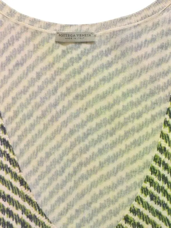 Bottega Veneta Striped Sleeveless V-neck Top