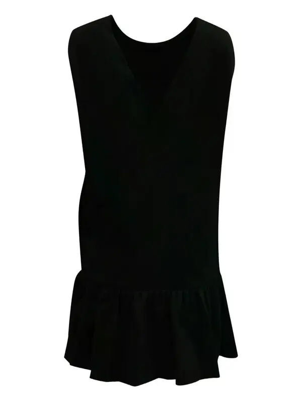 MSGM Sleeveless Ruffled Hem Mini Dress