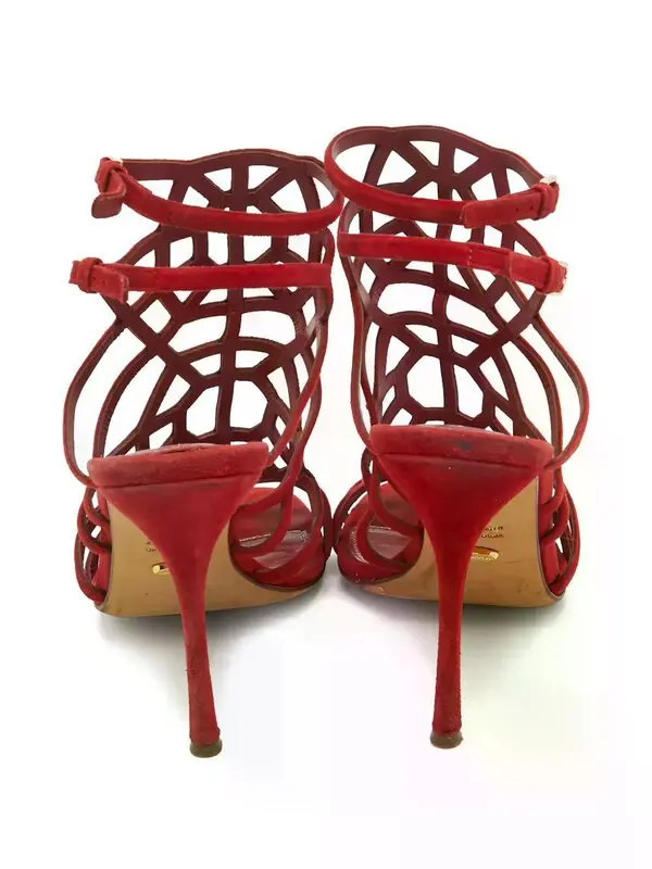 SERGIO ROSSI Suede Cut-out High Heel Sandals
