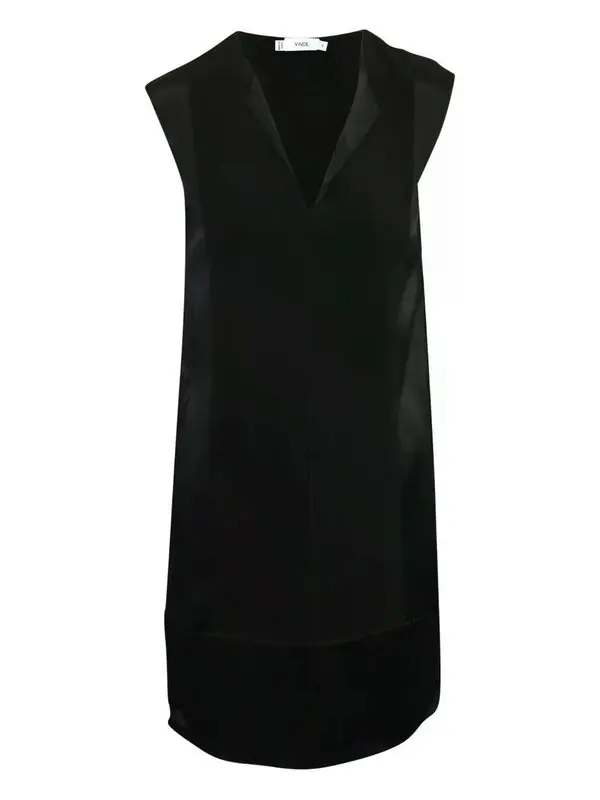 Vince Panelled V-neck Mini Dress