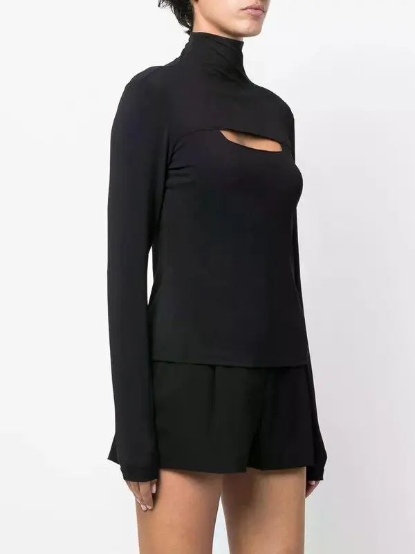 Versace 2000s Cut-out Long-sleeve Top