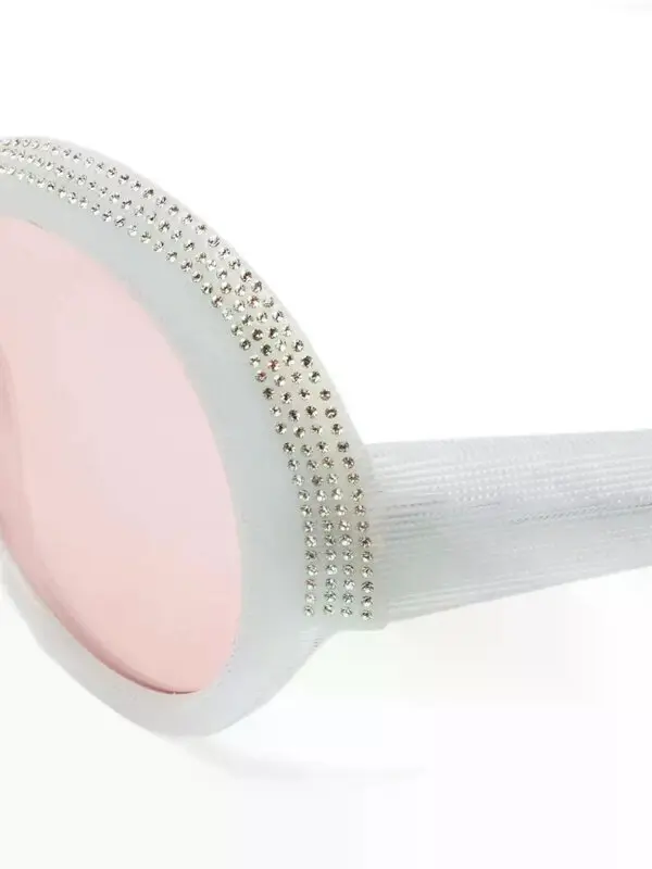 Alexandre Vauthier X Alain Mikli Crystal-embellished Round-frame Sunglasses