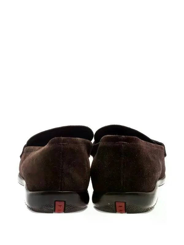 Prada Suede Penny Loafers