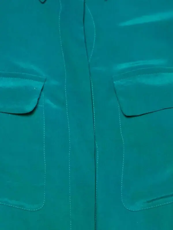 Equipment Teal Silk Maxi Shirt Dress