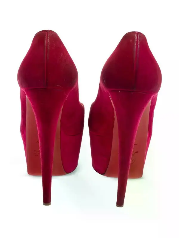 CHRISTIAN LOUBOUTIN Suede Platform Stiletto Pumps
