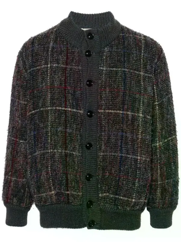Missoni 1980s Checkered Wool Cardigan