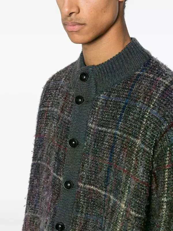 Missoni 1980s Checkered Wool Cardigan