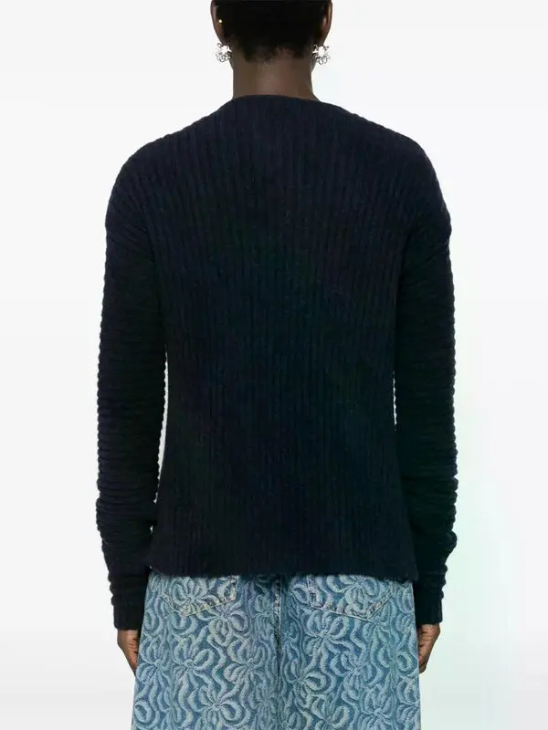 Gianfranco Ferre 2000s Wool Ribbed Cardigan