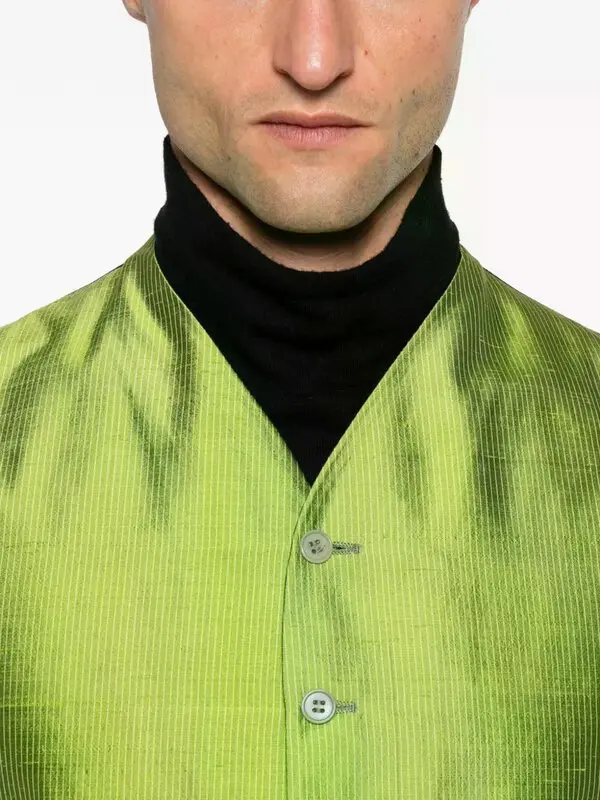 ROMEO GIGLI 1990s Striped Buttoned Vest