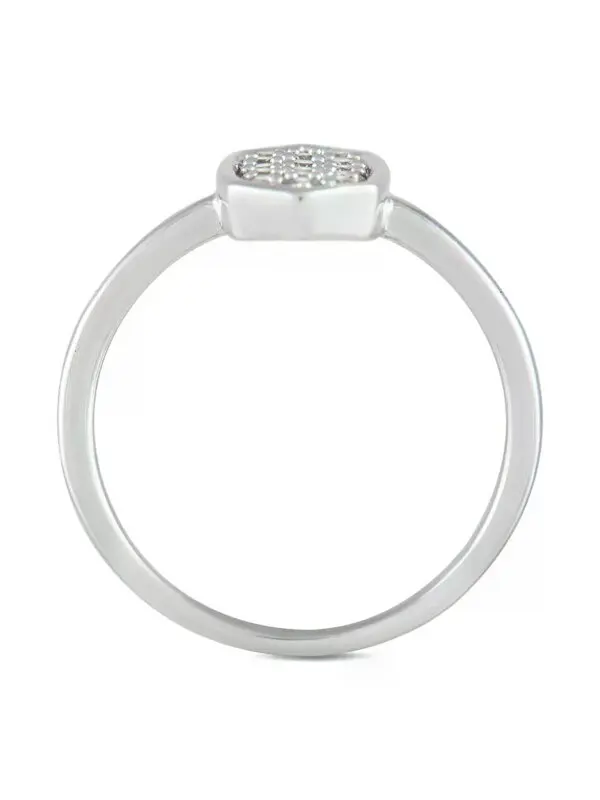 LB EXCLUSIVE 14k White Gold Diamond Pave Band Ring - Silver