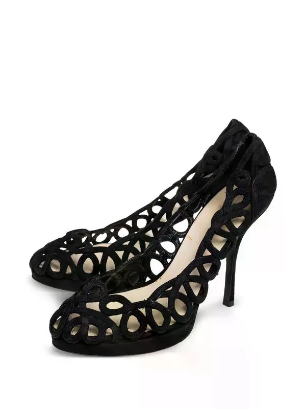 Prada Leather Pumps With Cut-out Detailing