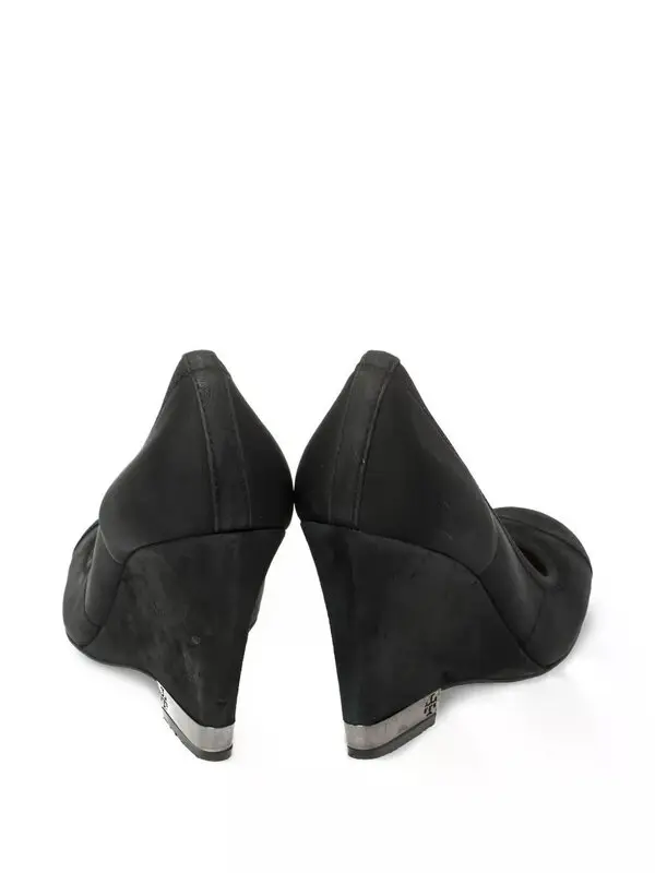 Tory Burch Suede Cap Toe Wedge Pumps