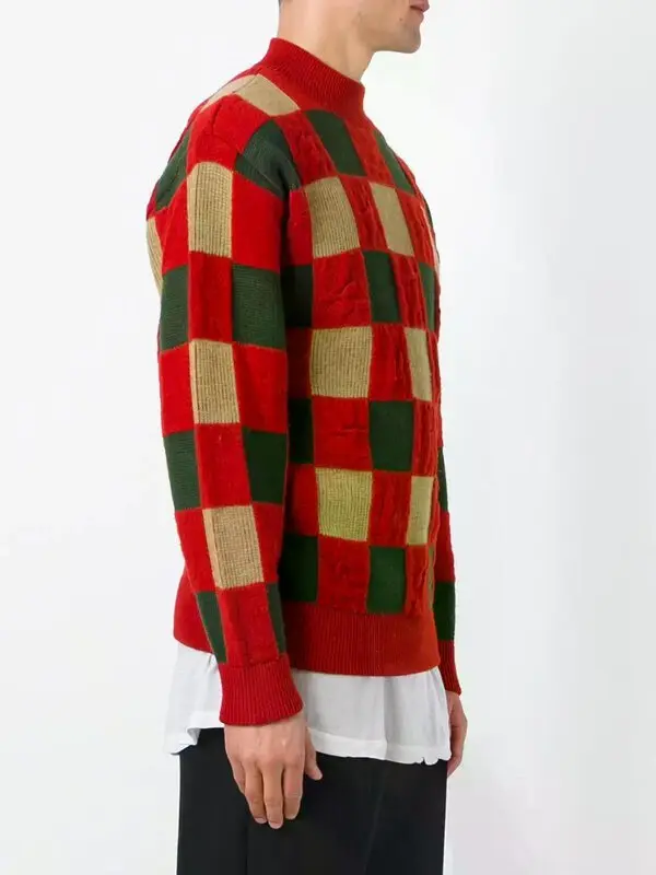 Issey Miyake Checked Wool Jumper