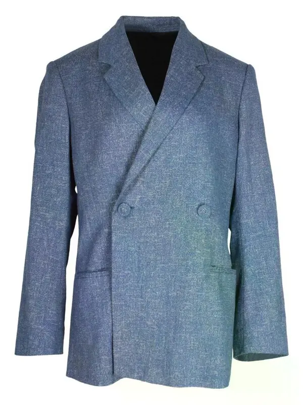 TOTEME Loreo Double-breasted Mélange Blazer - Blue