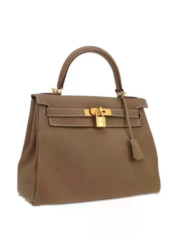 Hermès Kelly 28 Handbag In Taupe Togo Leather With Gold-tone Hardware - Brown