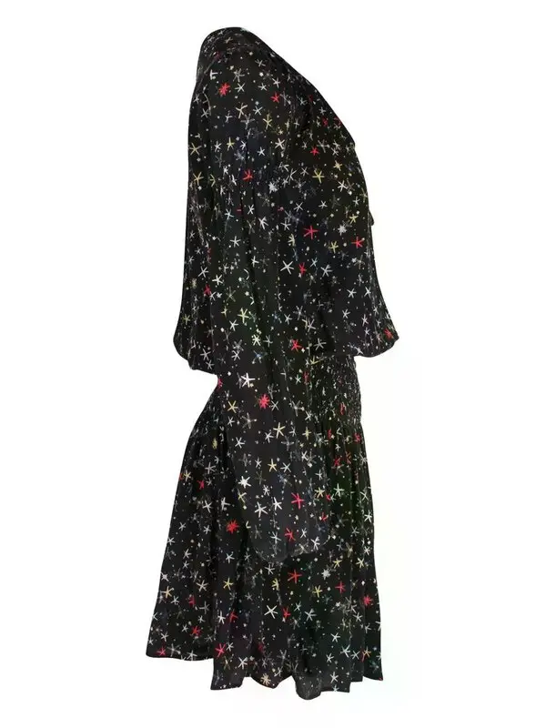 ANINE BING Star Print Gathered Dress