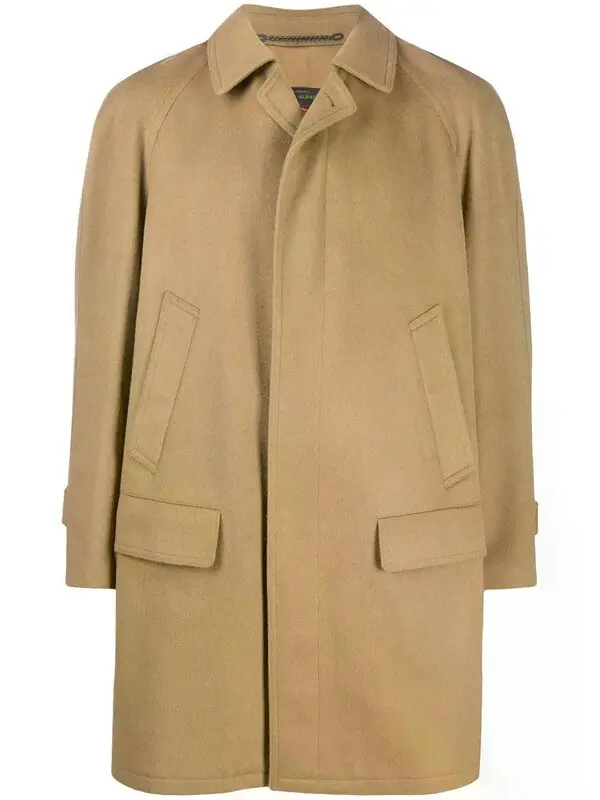 A.N.G.E.L.O. VINTAGE CULT Camel Wool Blend Classic Collar Coat