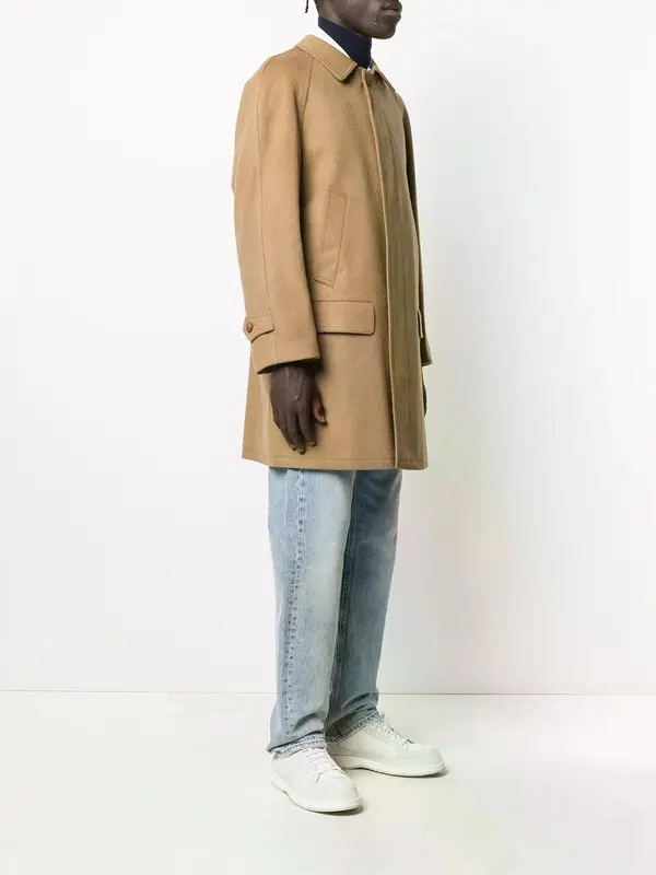 A.N.G.E.L.O. VINTAGE CULT Camel Wool Blend Classic Collar Coat